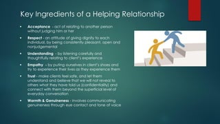 Developing a helping relationship | PPT