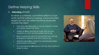 Developing a helping relationship | PPT