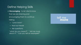 Developing a helping relationship | PPT