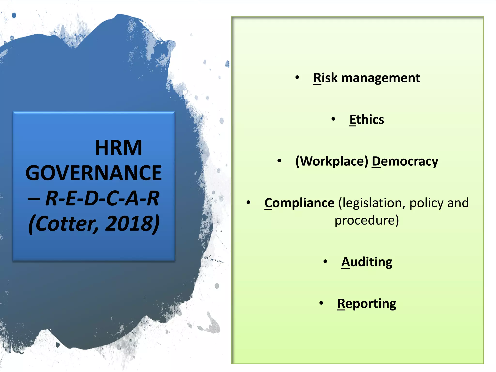 Developing a HRM Governance Framework: Principles, Processes & Best ...