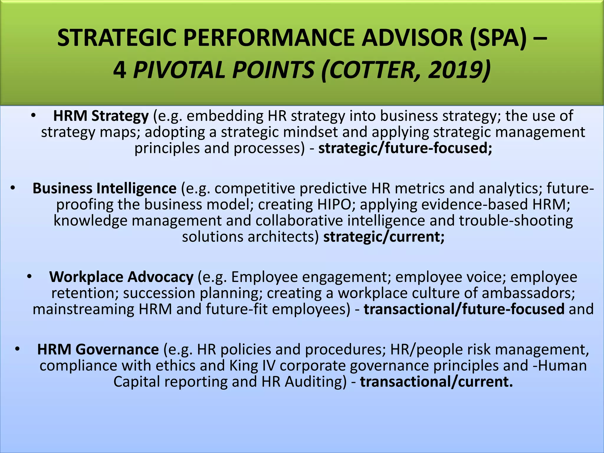 Developing a HRM Governance Framework: Principles, Processes & Best ...