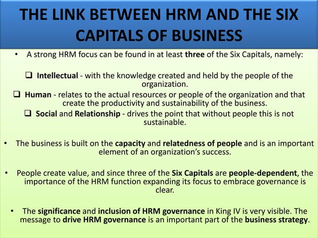 Developing a HRM Governance Framework: Principles, Processes & Best ...