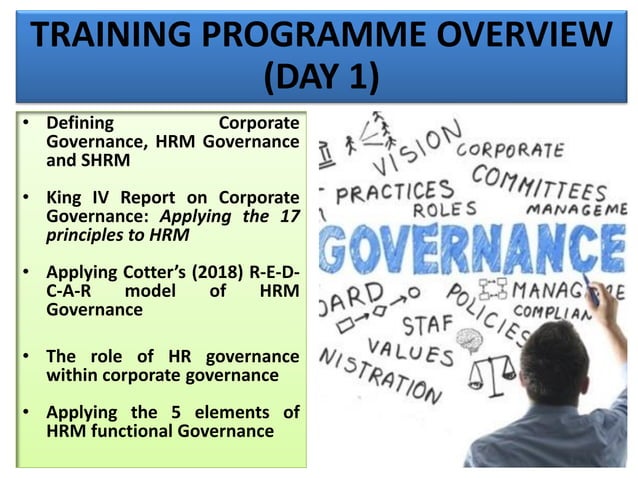 Developing a HRM Governance Framework: Principles, Processes & Best ...