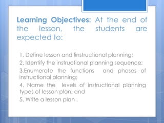 Principles of Teaching 2:Developing a lesson | PPTX