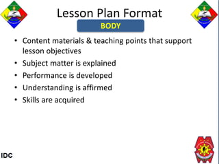 Developing a lesson plan | PPTX