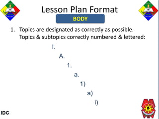 Developing a lesson plan | PPTX