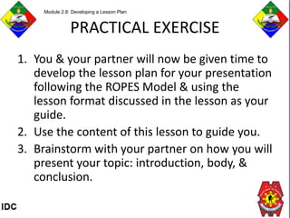 Developing a lesson plan | PPTX