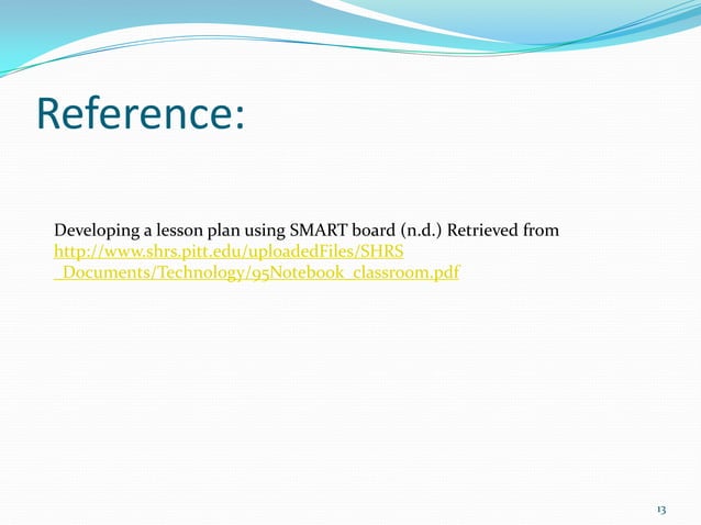 Developing a lesson plan with smart board | PPTX