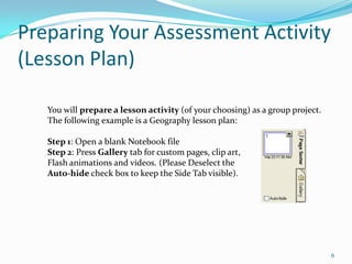 Developing a lesson plan with smart board | PPTX