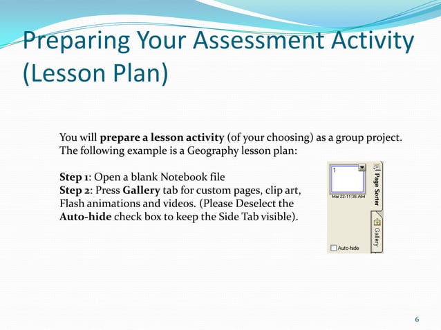 Developing a lesson plan with smart board | PPTX