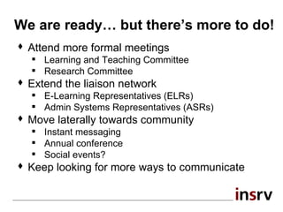 Developing A Liaison Network | PPT