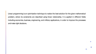 Developing a Linear Programming Model - Comprehensive Homework Solution Blueprint | PPT