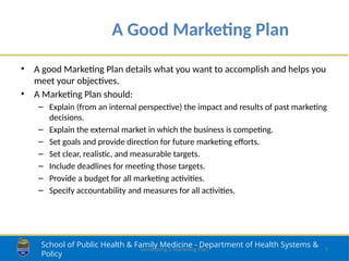 Developing a Marketing Plan for students | PPTX