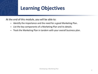 Developing a markerting plan.ppt