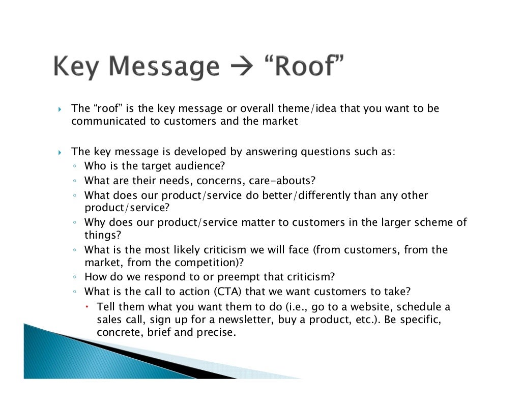 Developing a Message House