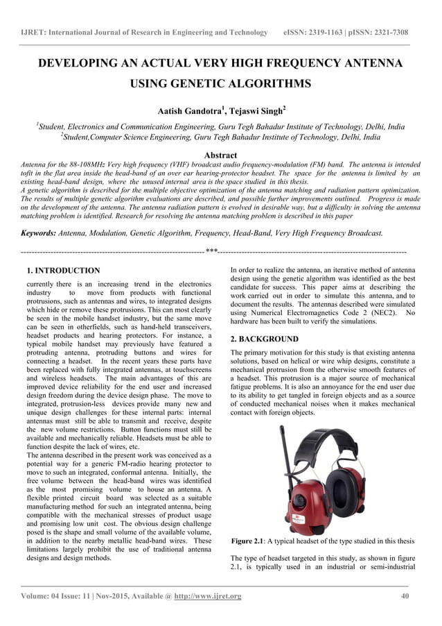 Developing An Actual Very High Frequency Antenna Using Genetic Algorithms Pdf 