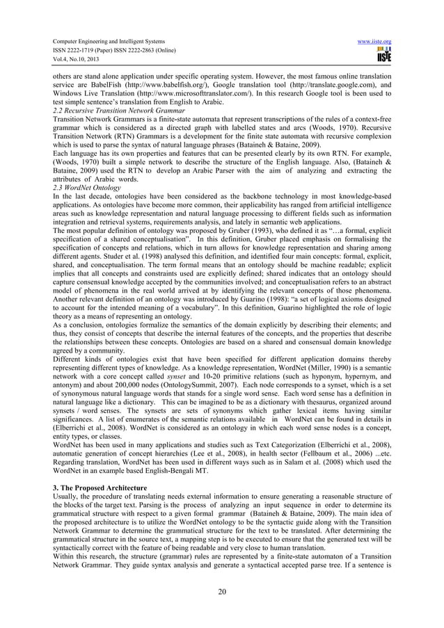 Developing an architecture for translation engine using ontology | PDF | Programming Languages ...