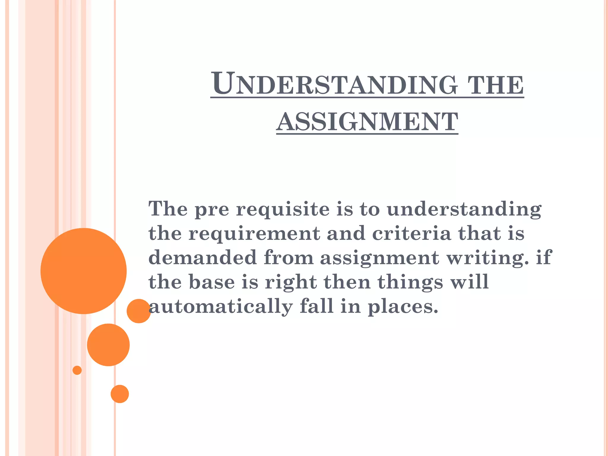 Developing an assignment | PPTX