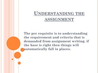 Developing an assignment | PPTX