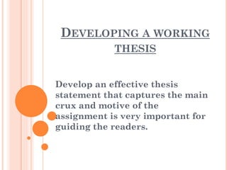 Developing an assignment | PPTX