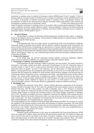 Developing an authentic assessment model in elementary school science ...