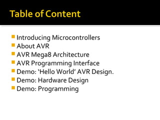 Developing an avr microcontroller system | PPT