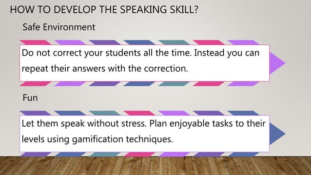 Developing and assessing speaking in a competence based | PPT