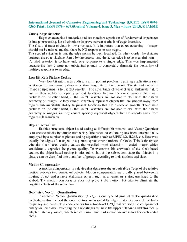 Developing And Comparing An Encoding System Using Vector Quantization And Pdf