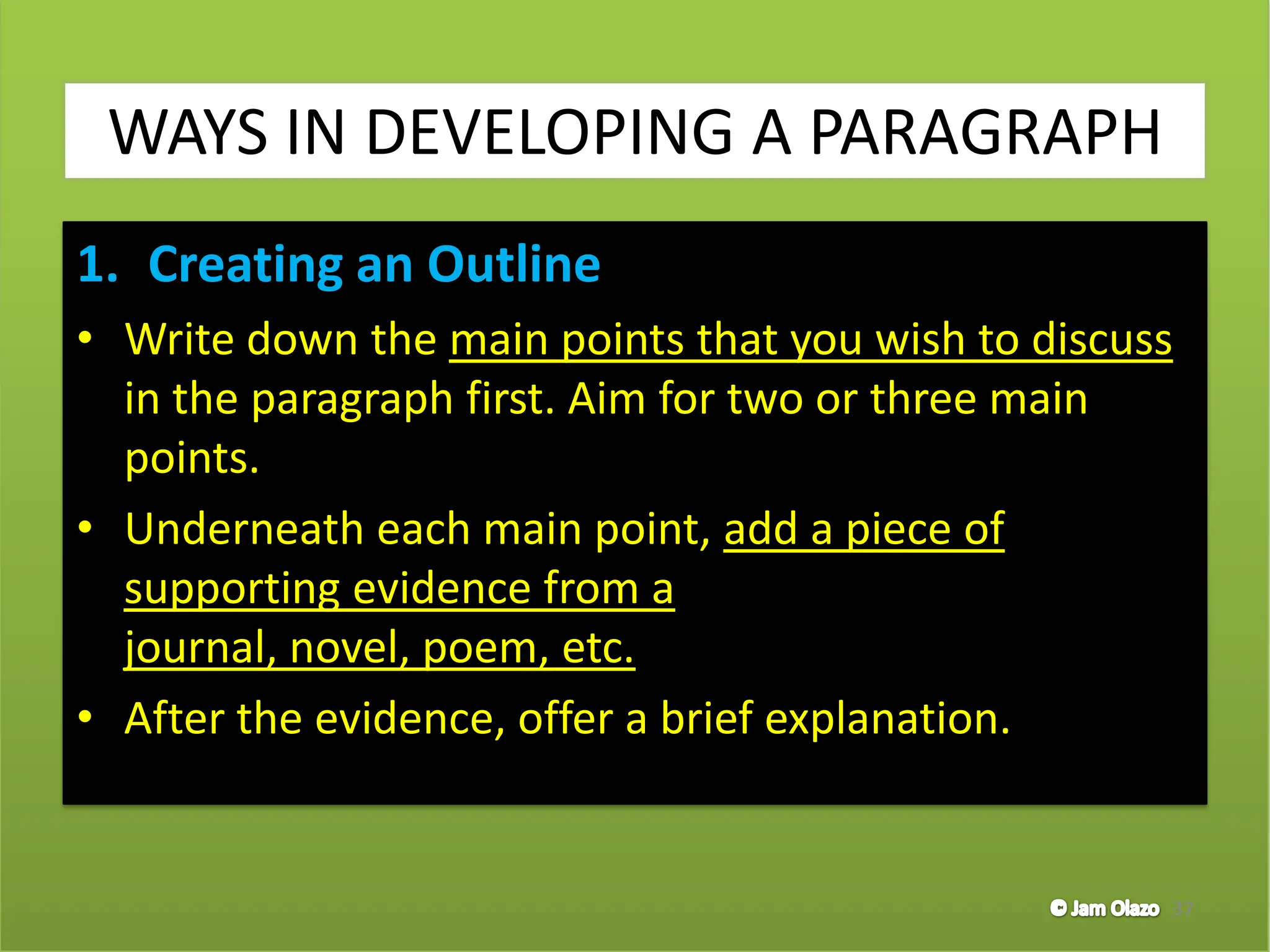 Developing and Linking Paragraphs PDF Copy | PDF