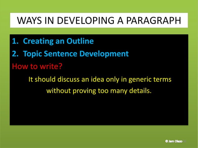 Developing and Linking Paragraphs PDF Copy | PPT