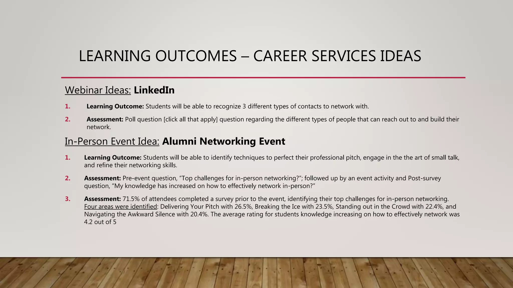 Developing and Measuring Learning Outcomes | PPT