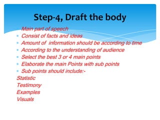 Developing and organizing a speech topic | PPT