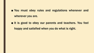 Developing and Practicing Obedience | PPT