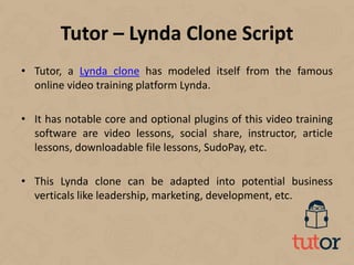 Developing An Effective e-Learning Platform From Ready-Made Script | PPTX