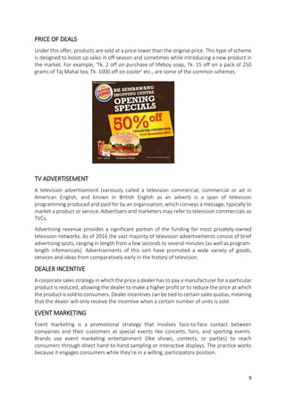 Developing an effective promotional mix using 10 different promotional ...