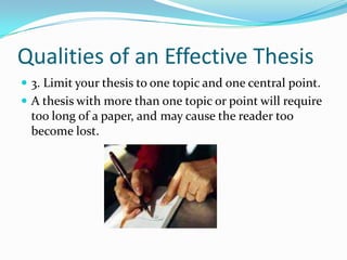 Developing An Effective Thesis | PPT
