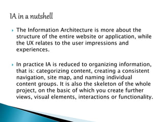 Developing an information architecture | PPTX