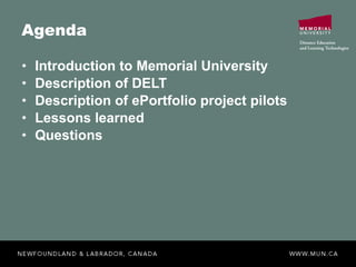 Developing An Institutional E Portfolio Project At Memorial University ...