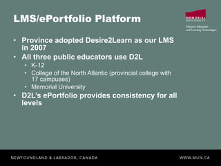 Developing An Institutional E Portfolio Project At Memorial University ...