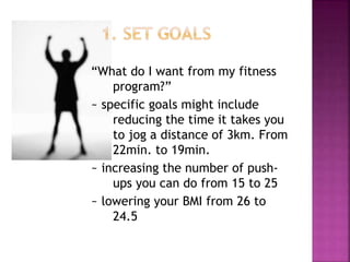 Developing a personal fitness program plan | PPT