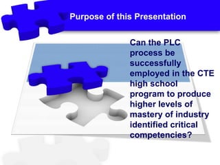 Developing a CTE PLC | PDF