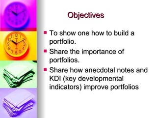 Developing a portfolio | PPT