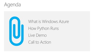 Developing Python Apps on Windows Azure | PPT