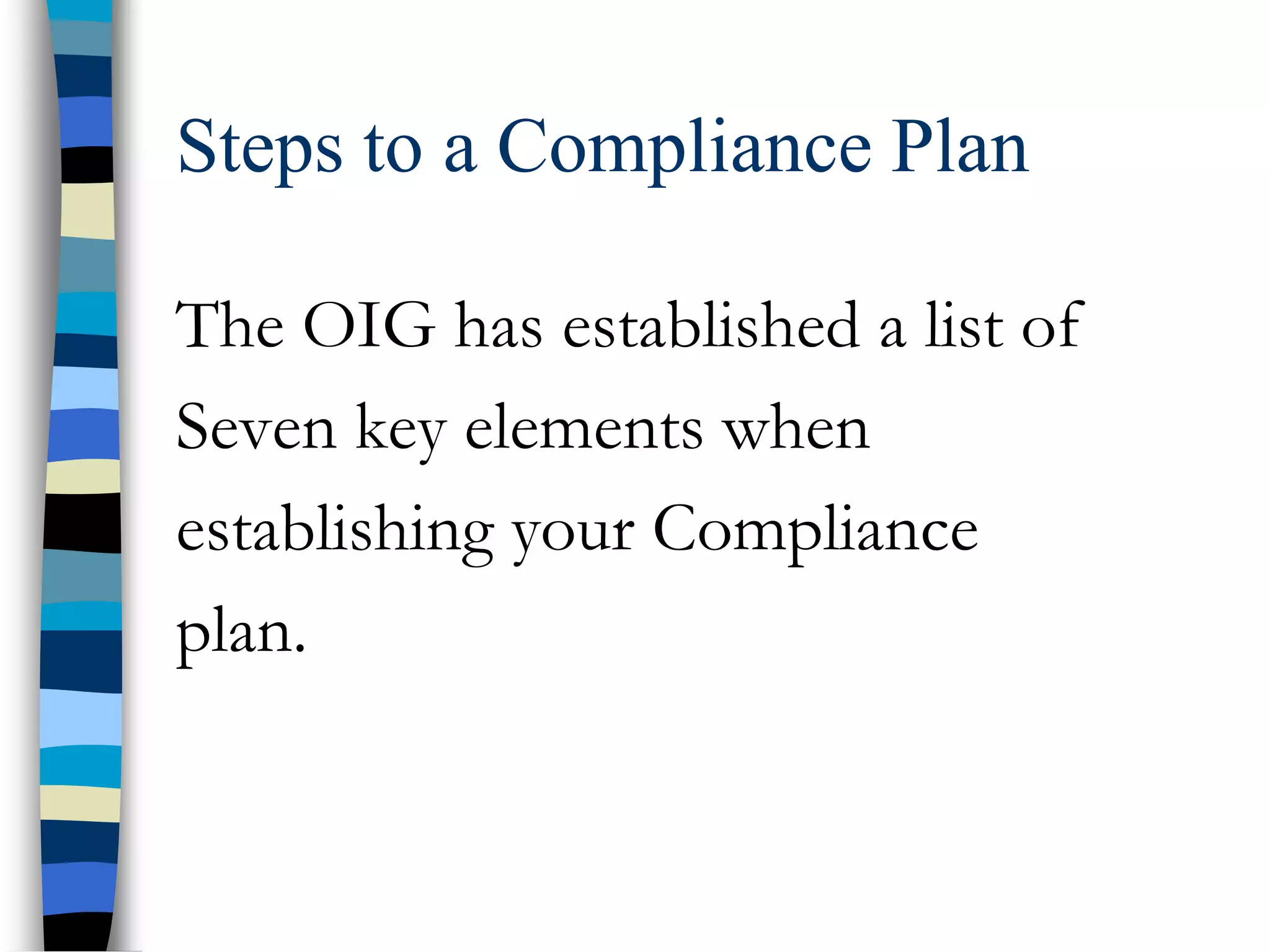 Developing a Practice Compliance Plan | PPTX