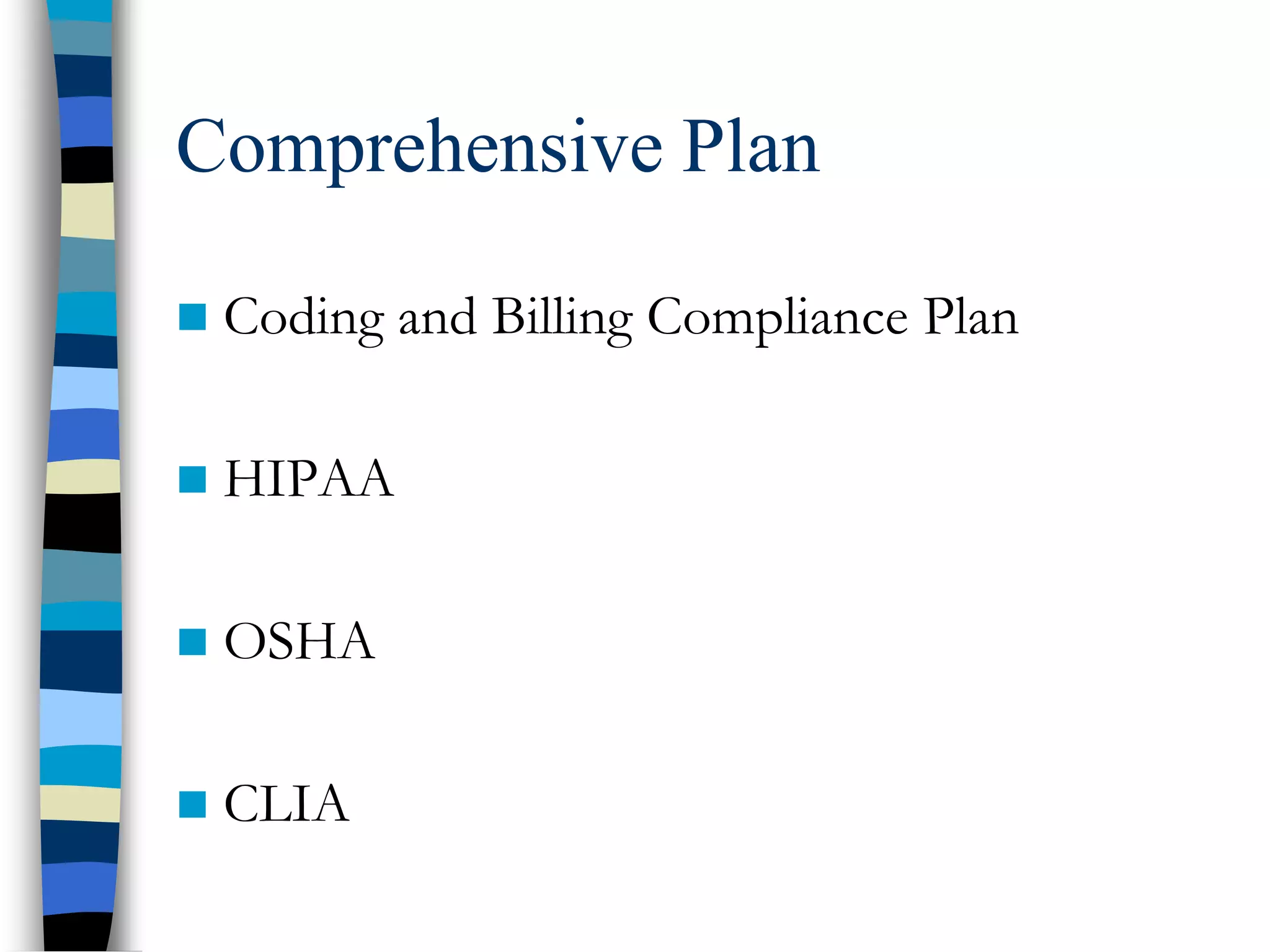 Developing a Practice Compliance Plan | PPTX