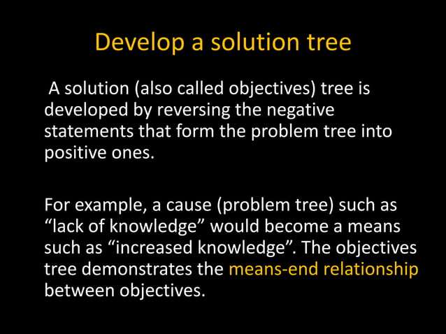 Developing a problem tree | PPTX