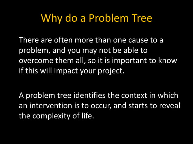 Developing a problem tree | PPTX