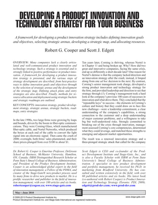 Developing a product innovation and | PDF