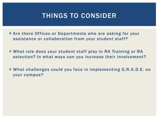 Developing a Professional Development Model for RA Staff | PDF