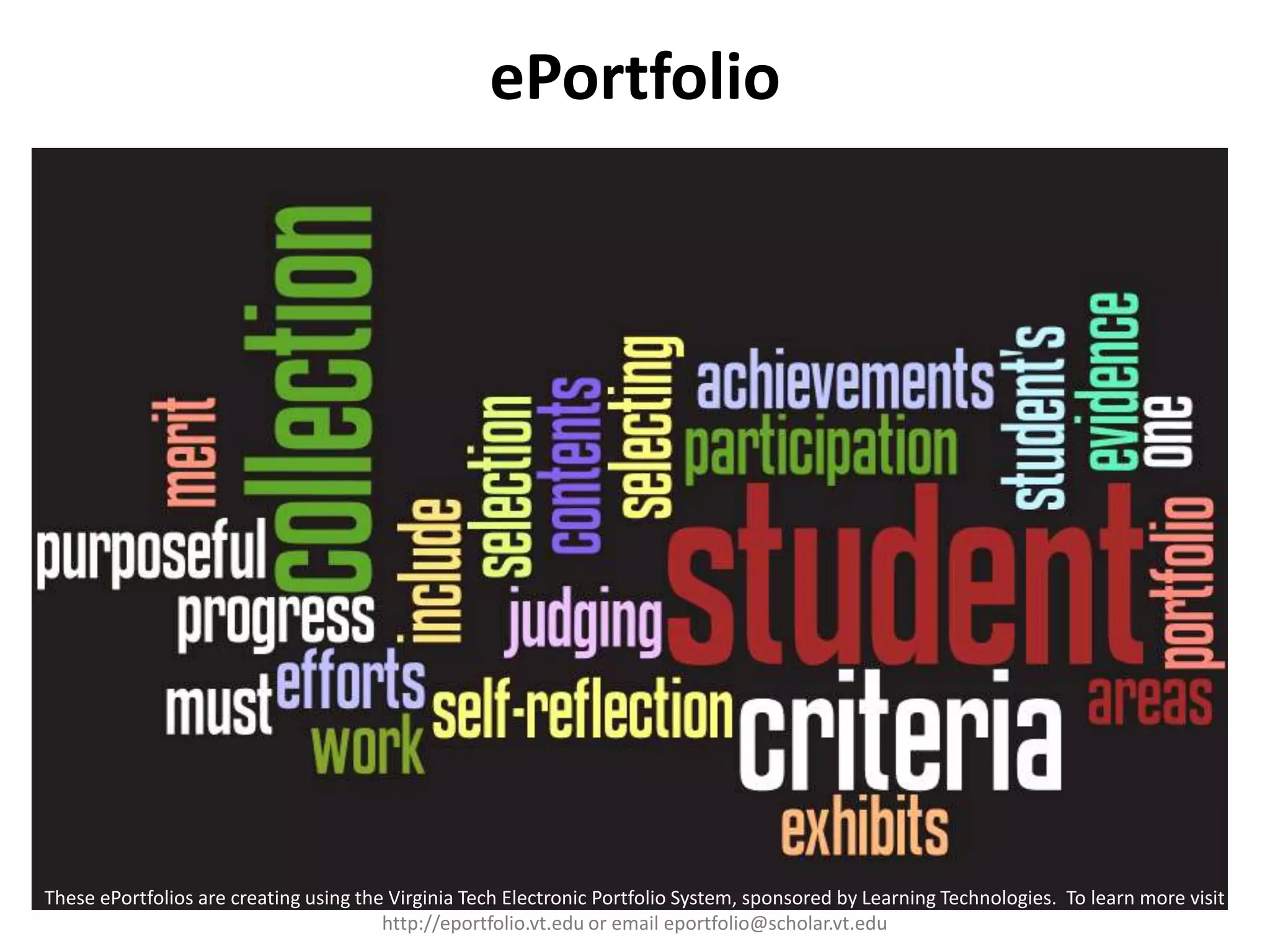 Developing a professional ePortfolio | PPT